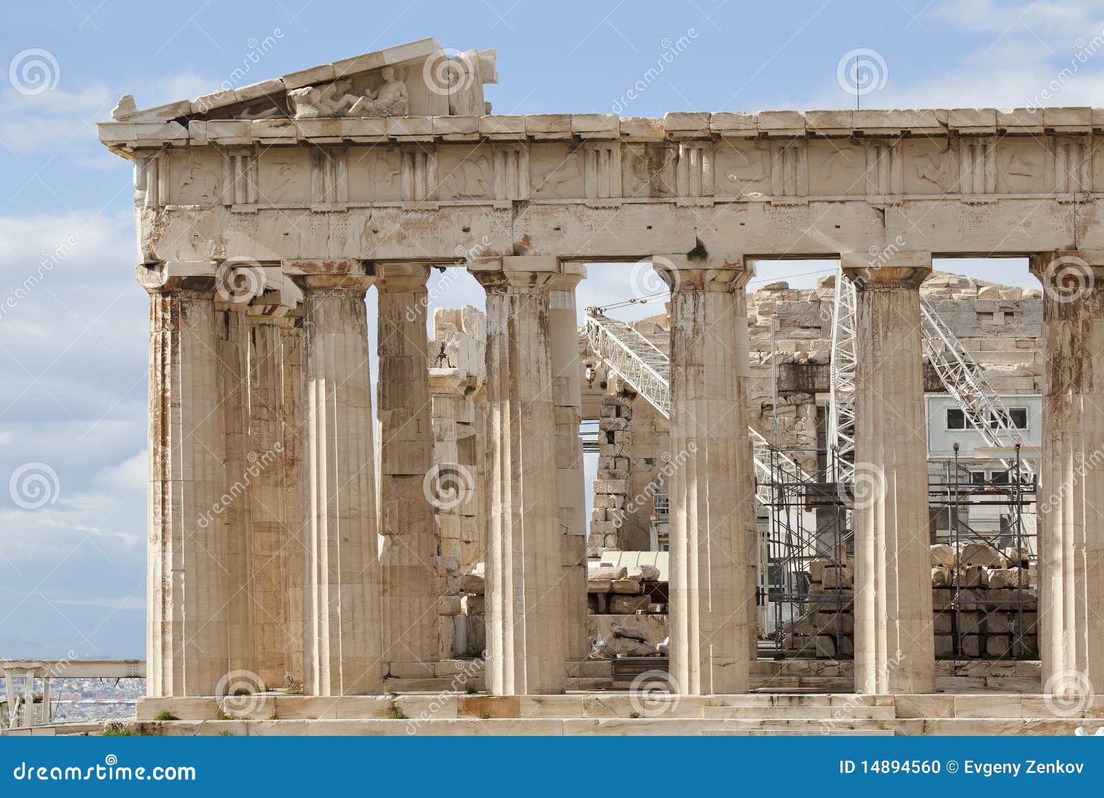 Parthenon eastern part stock photo. Image of myths, mythology - 14894560