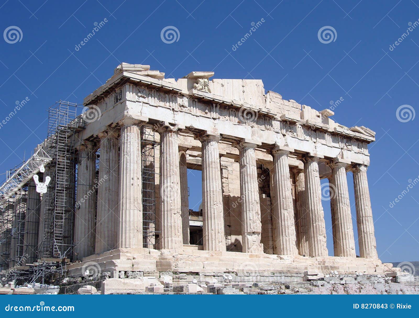 Parthenon, front Facade stock image. Image of ancient - 8270843