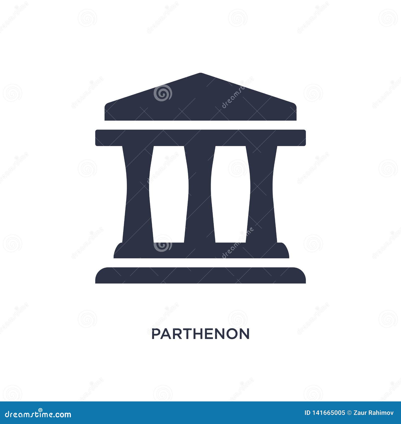 Parthenon Icon Vector Isolated On White Background, Parthenon Sign ...