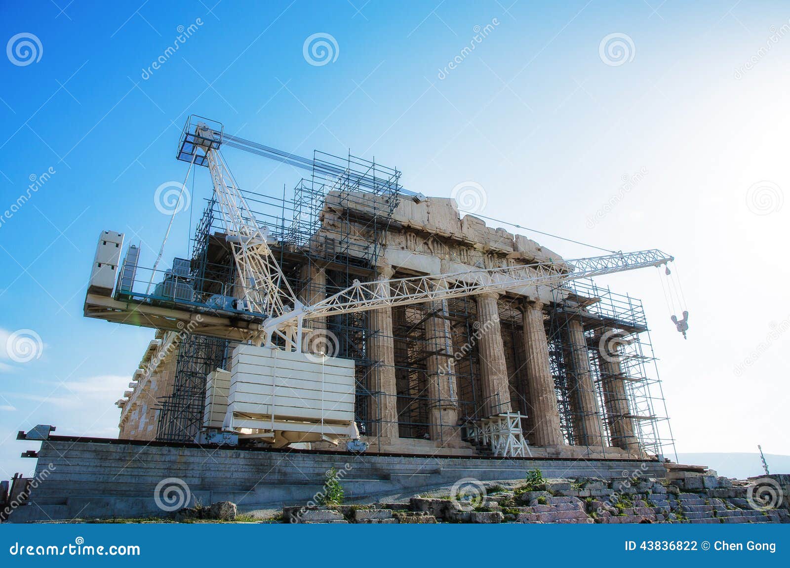 Parthenon stock photo. Image of rebuilding, cityscape - 43836822