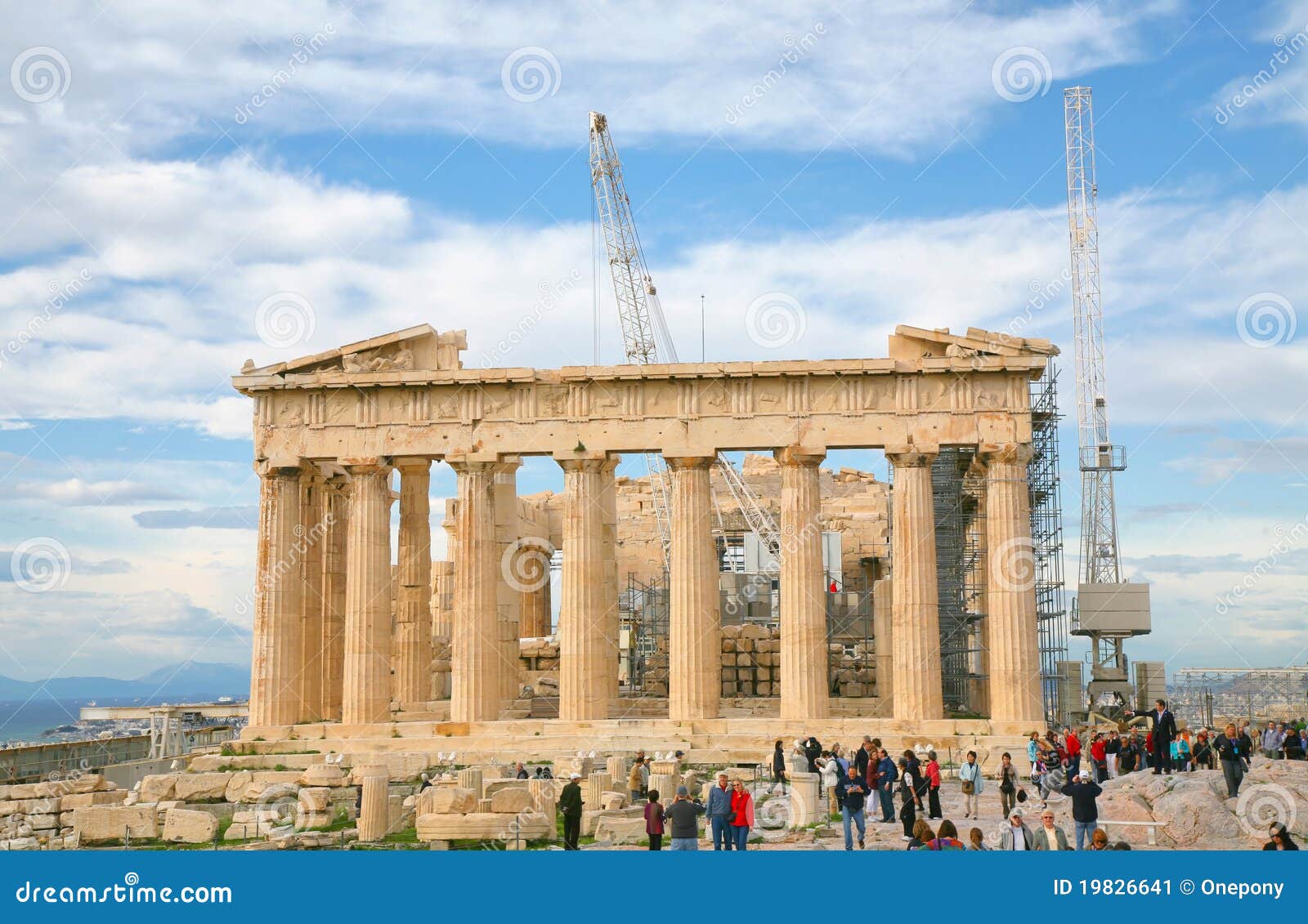 Parthenon Restoration editorial photo. Image of marble - 19826641