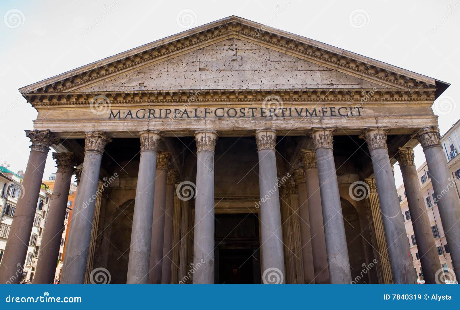 Parthenon of Rom Exterior stock image. Image of ancient - 7840319