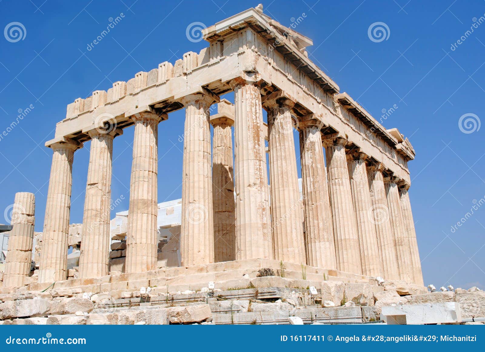 Parthenon Side Back view stock image. Image of ancient - 16117411