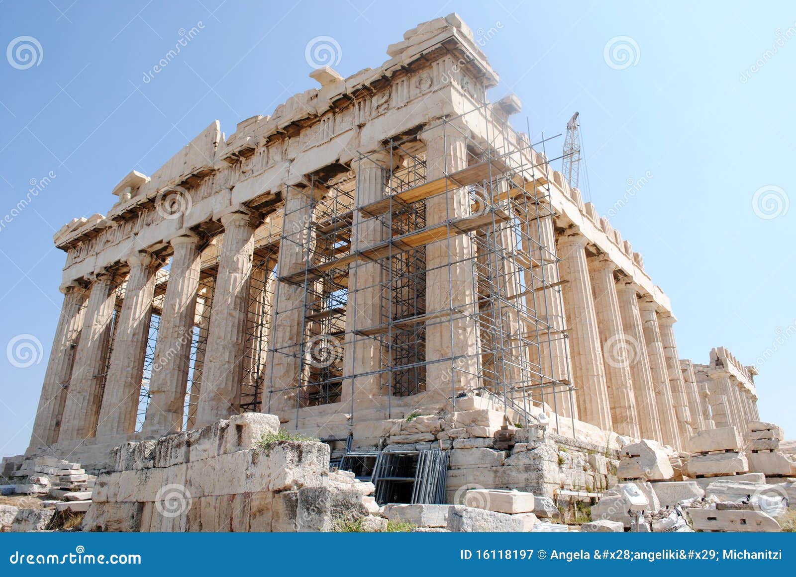 Parthenon Side Front Close Up View Stock Image - Image of parthenon ...