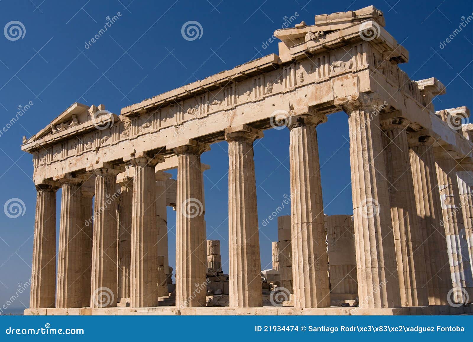 Parthenon temple stock photo. Image of akropolis, ruins - 21934474