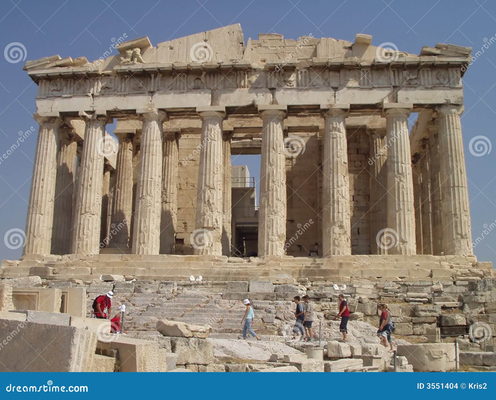 Parthenon Temple Ruins During The Reconstruction Works Stock Photo ...