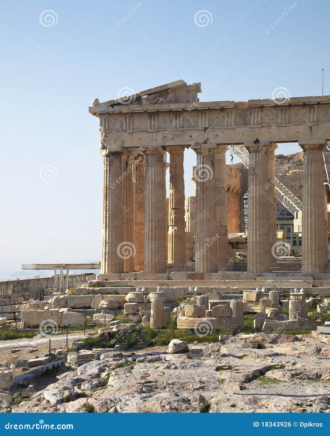 Parthenon Temple, Acropolis Stock Photo - Image of blue, greek: 18343926