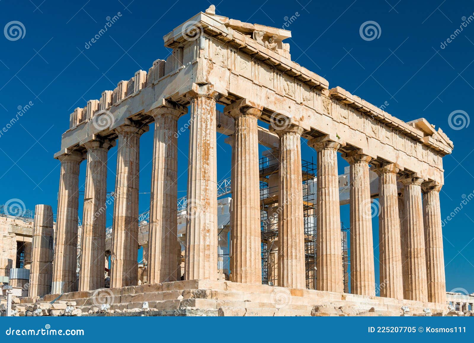 Parthenon Temple in Acropolis at Athens Editorial Image - Image of ...
