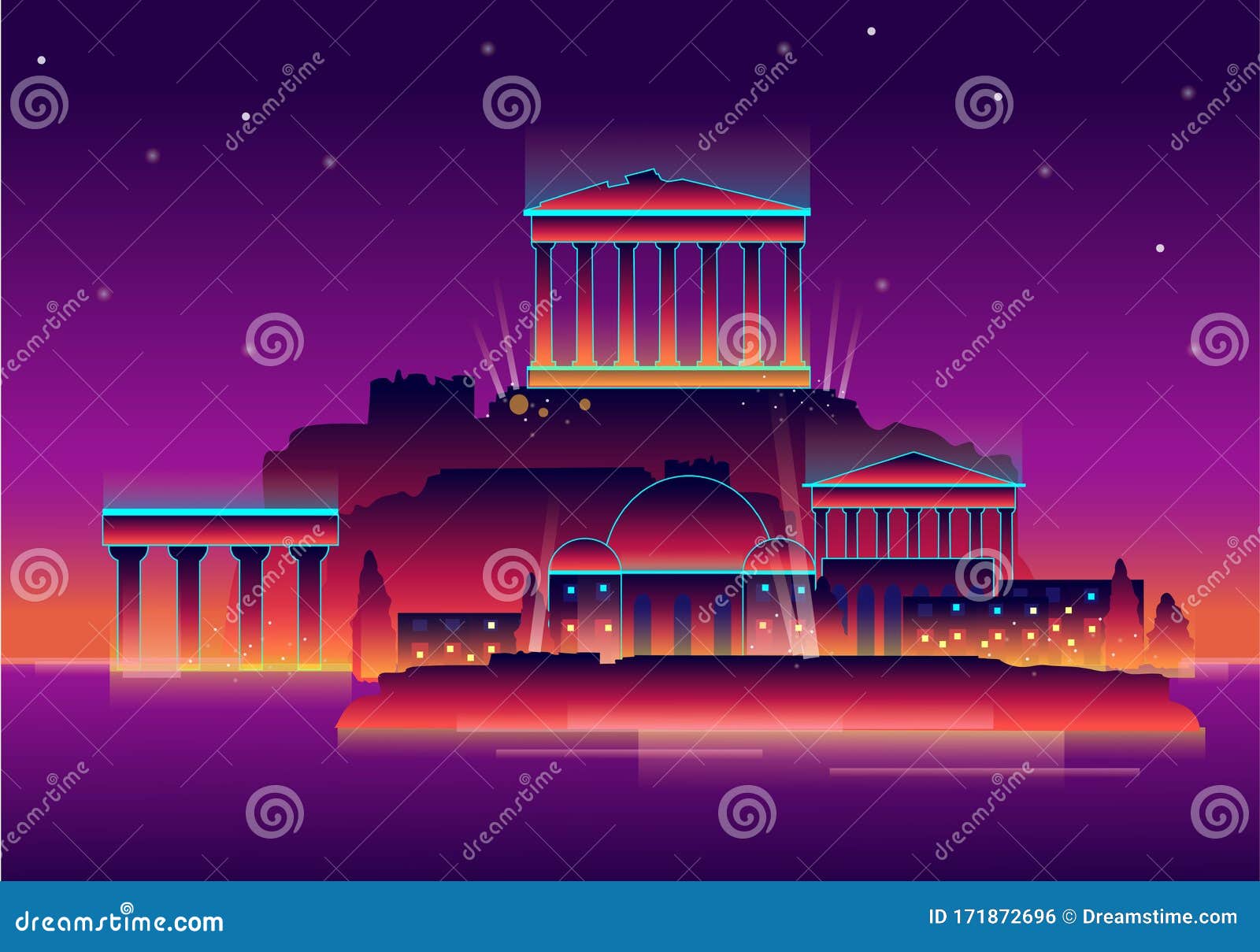Parthenon Temple on the Acropolis of Athens,Greece Stock Vector ... Parthenon Temple on the Acropolis of Athens,Greece Stock Vector ...