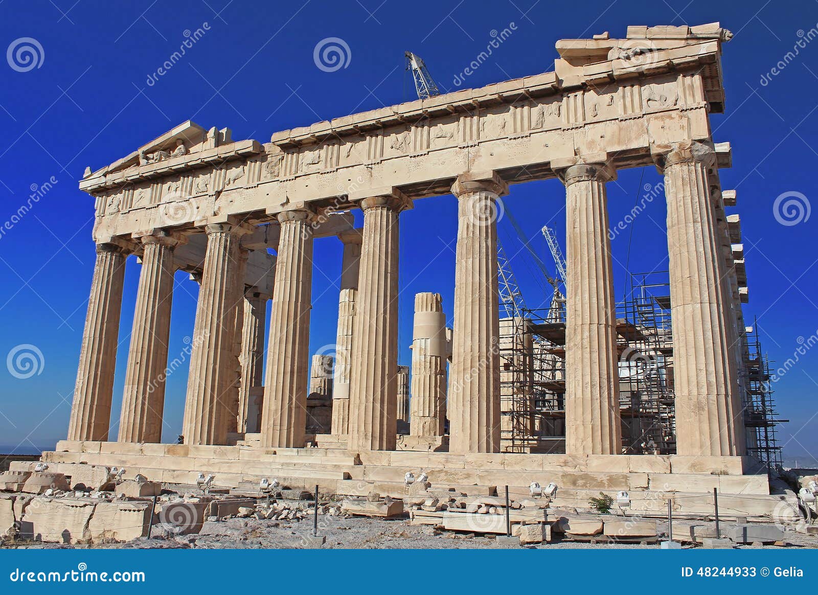 Parthenon Temple, Acropolis, Athens, Greece Stock Image - Image of ...