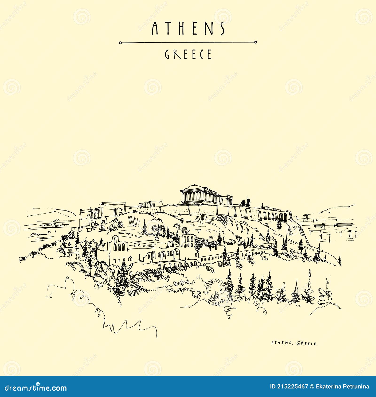 Acropolis Hill And Parthenon In Athens, Greece Stock Image ... Acropolis Hill And Parthenon In Athens, Greece Stock Image ...