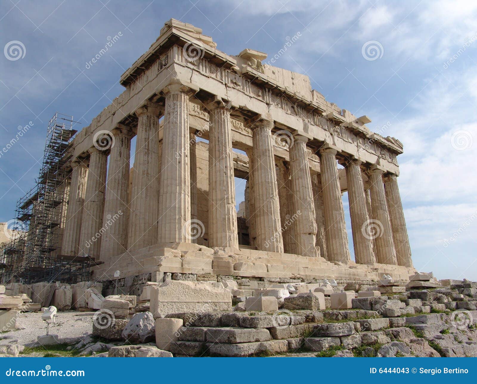 Parthenon temple Athens stock image. Image of facade, outside - 6444043