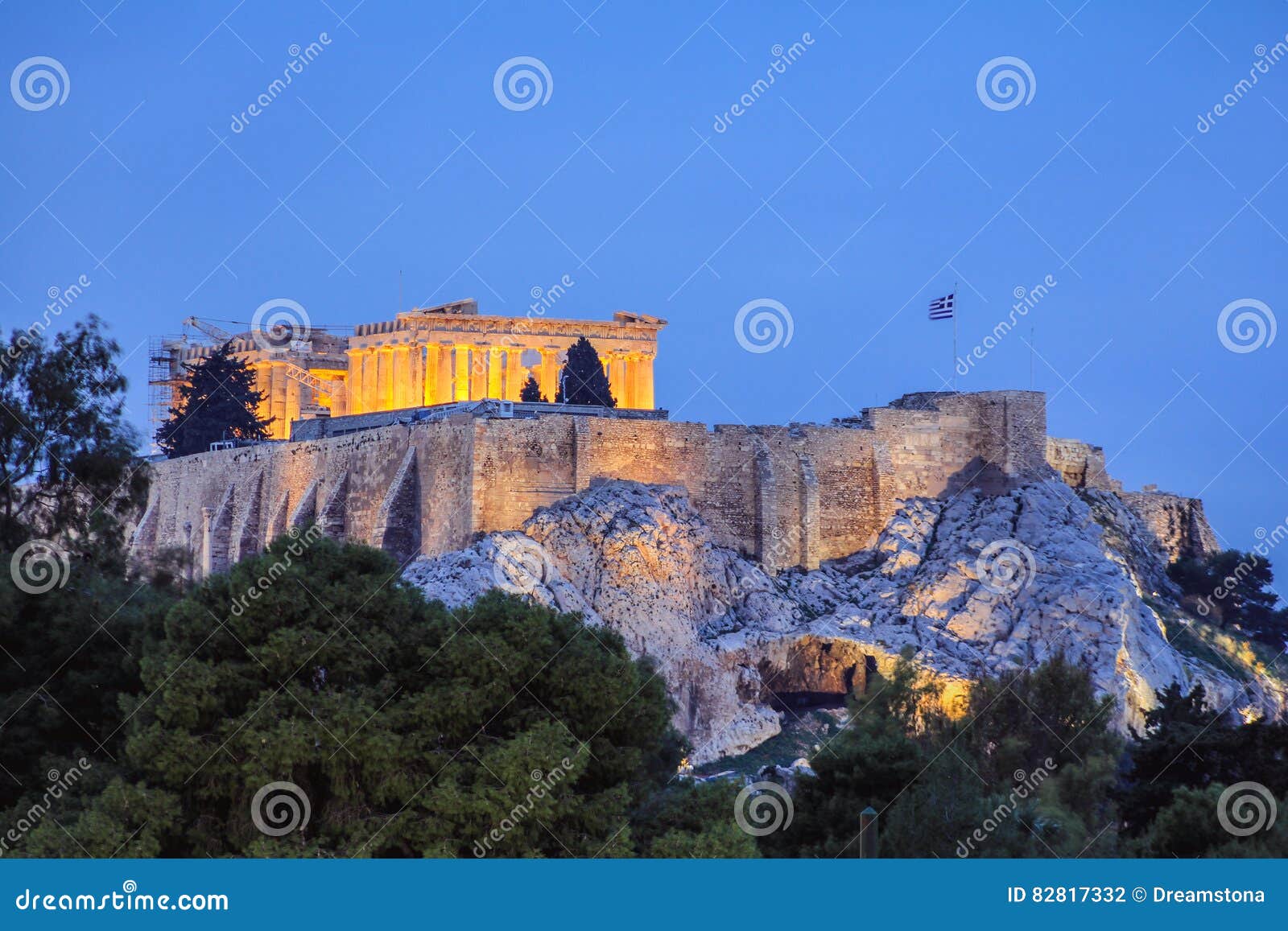 Parthenonas foto de archivo. Imagen de luces, griego - 82817332