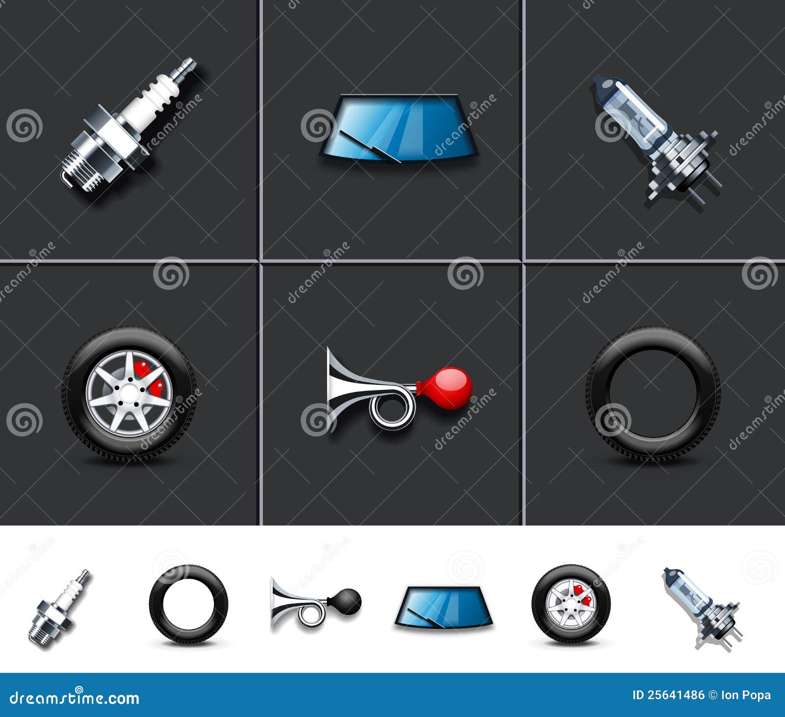 Parti dell'automobile illustrazione vettoriale. Illustrazione di ...