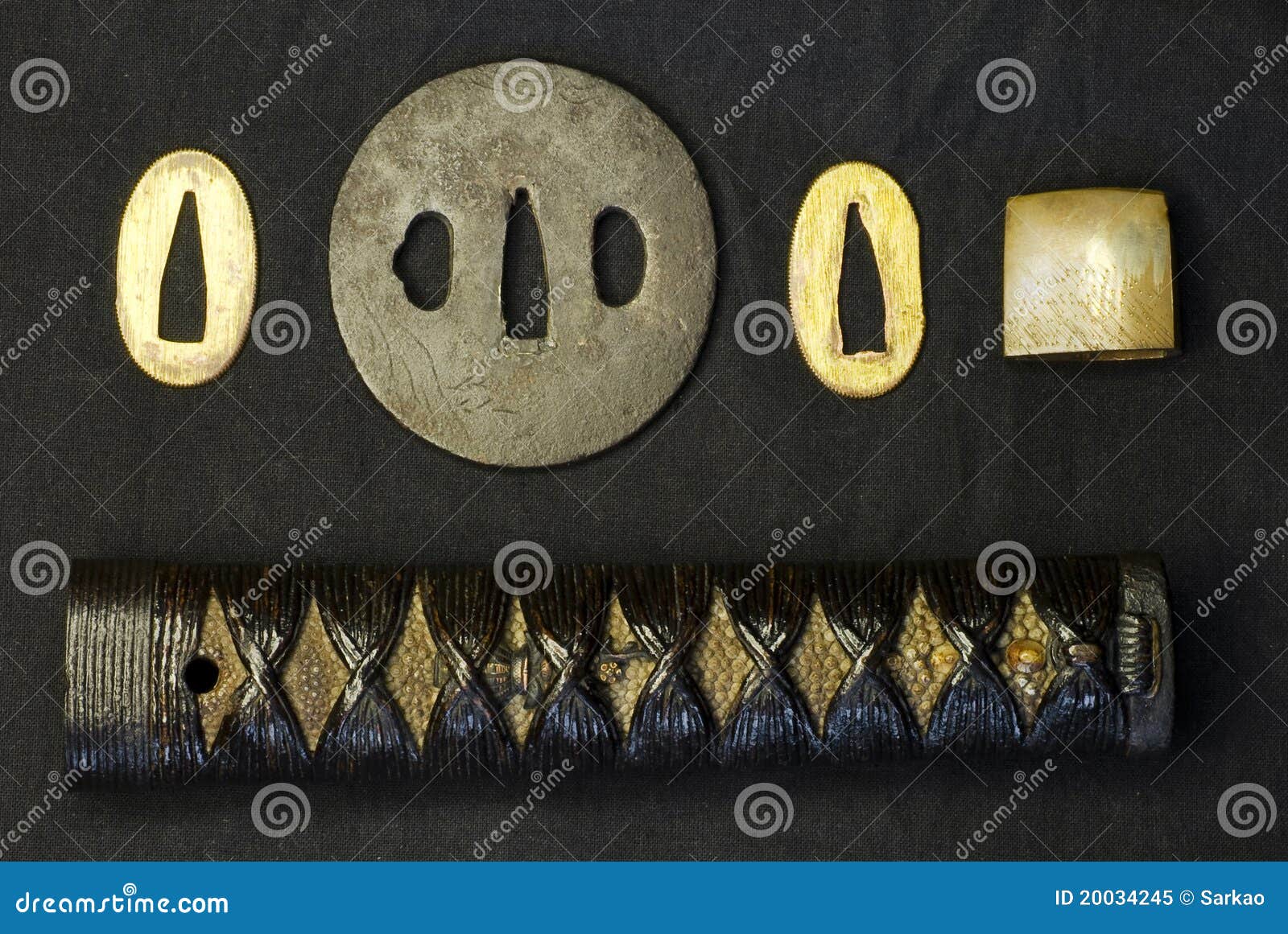 Parti Della Spada Antica Del Samurai Immagine Stock - Immagine di ...