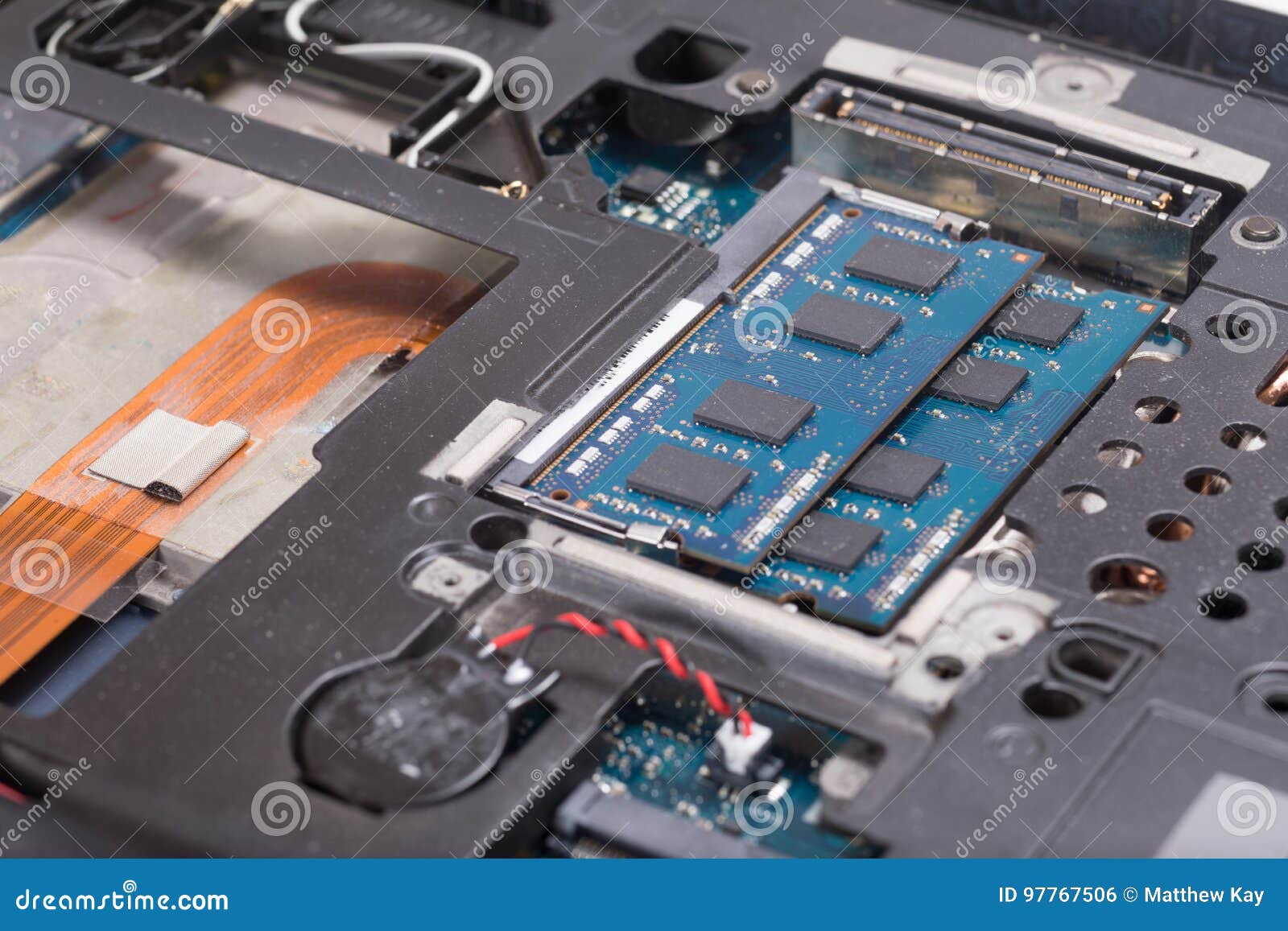 Parti E Componenti Interne Del Computer Portatile Fotografia Stock ...