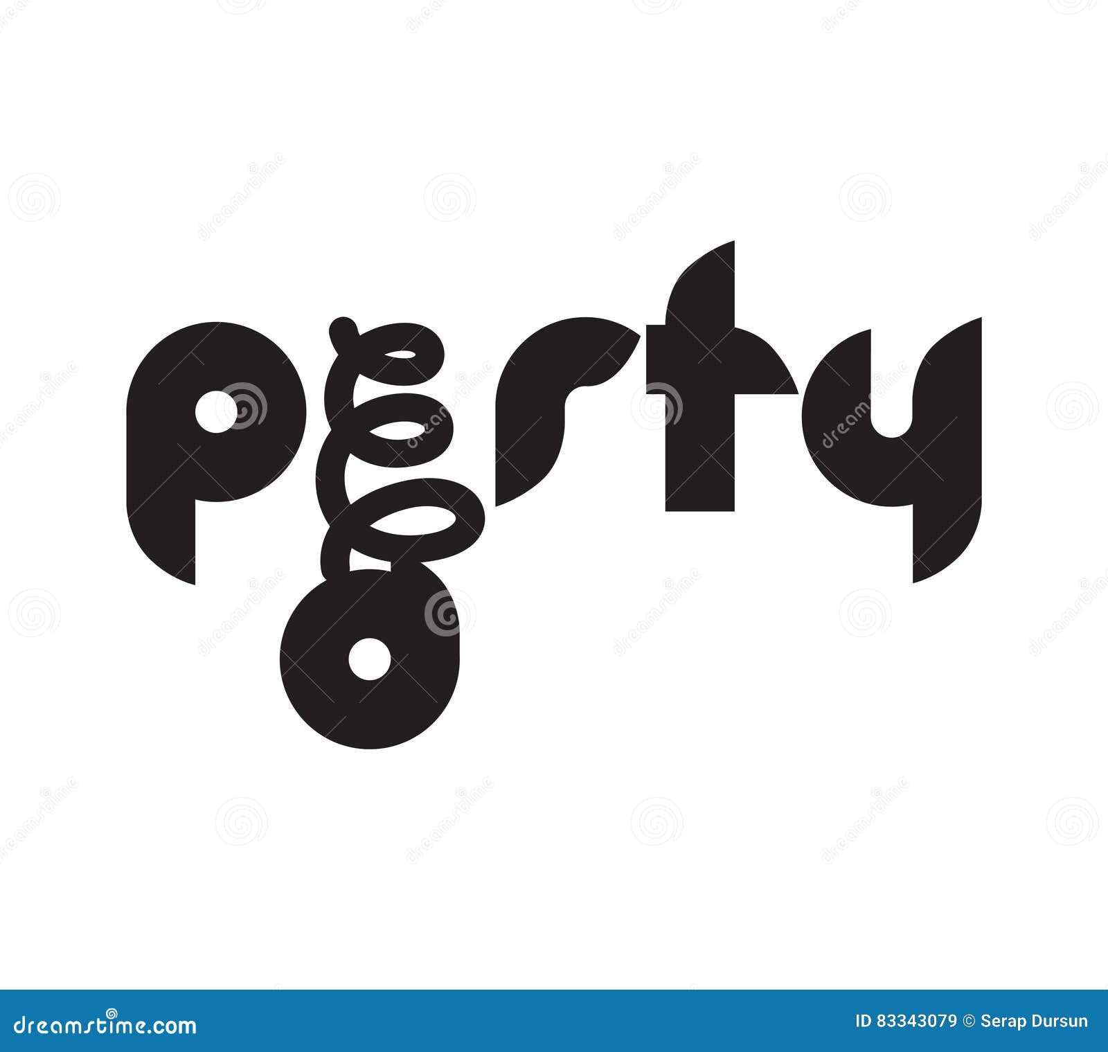 Parti Logo Concept vektor illustrationer. Illustration av symbol - 83343079
