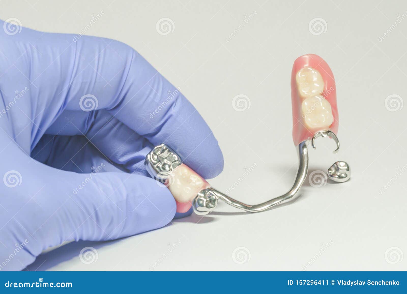 False Teeth on the Lower Jaw Stock Image - Image of doctor, dentures ...