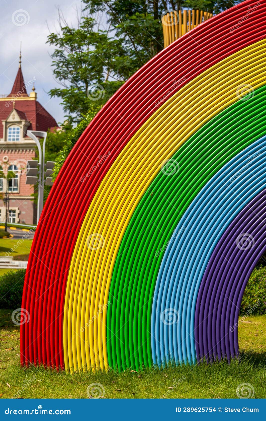 Partial Close-up of a Rainbow Arch Stock Photo - Image of line, concept ...