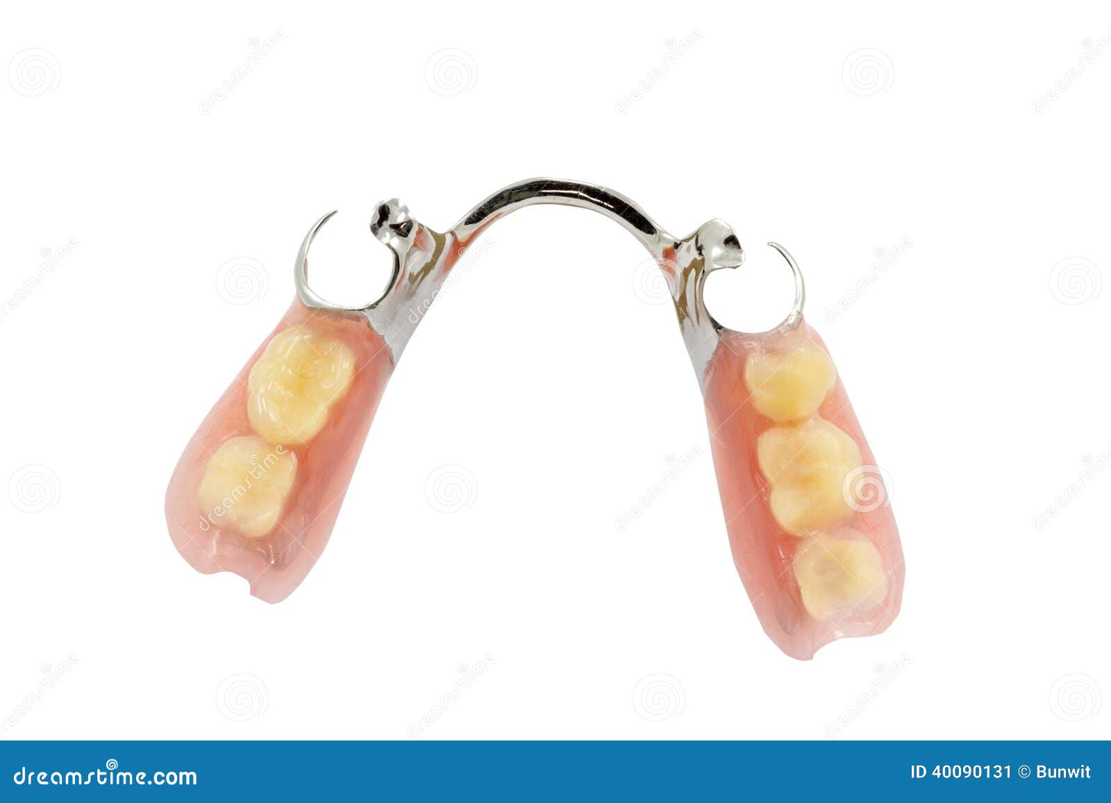 Partial Dental Prosthetics Isolate on a White Background Stock Image ...