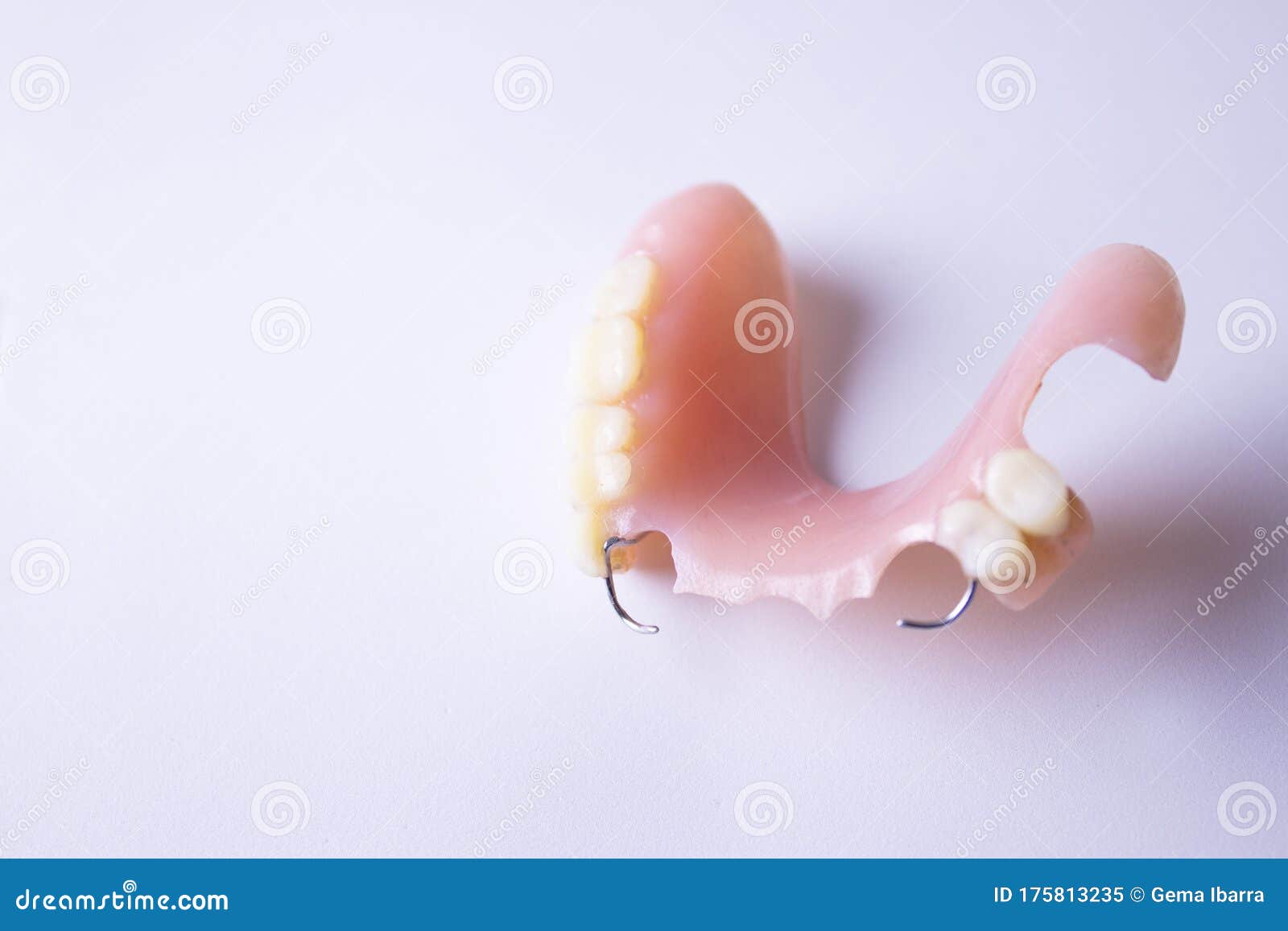 Partial Denture of an Elderly Mouth Stock Image - Image of closeup ...