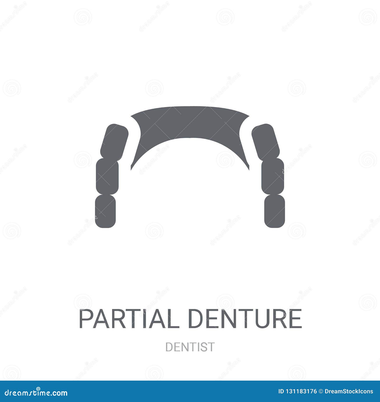 Partial Denture Icon. Trendy Partial Denture Logo Concept On White ...