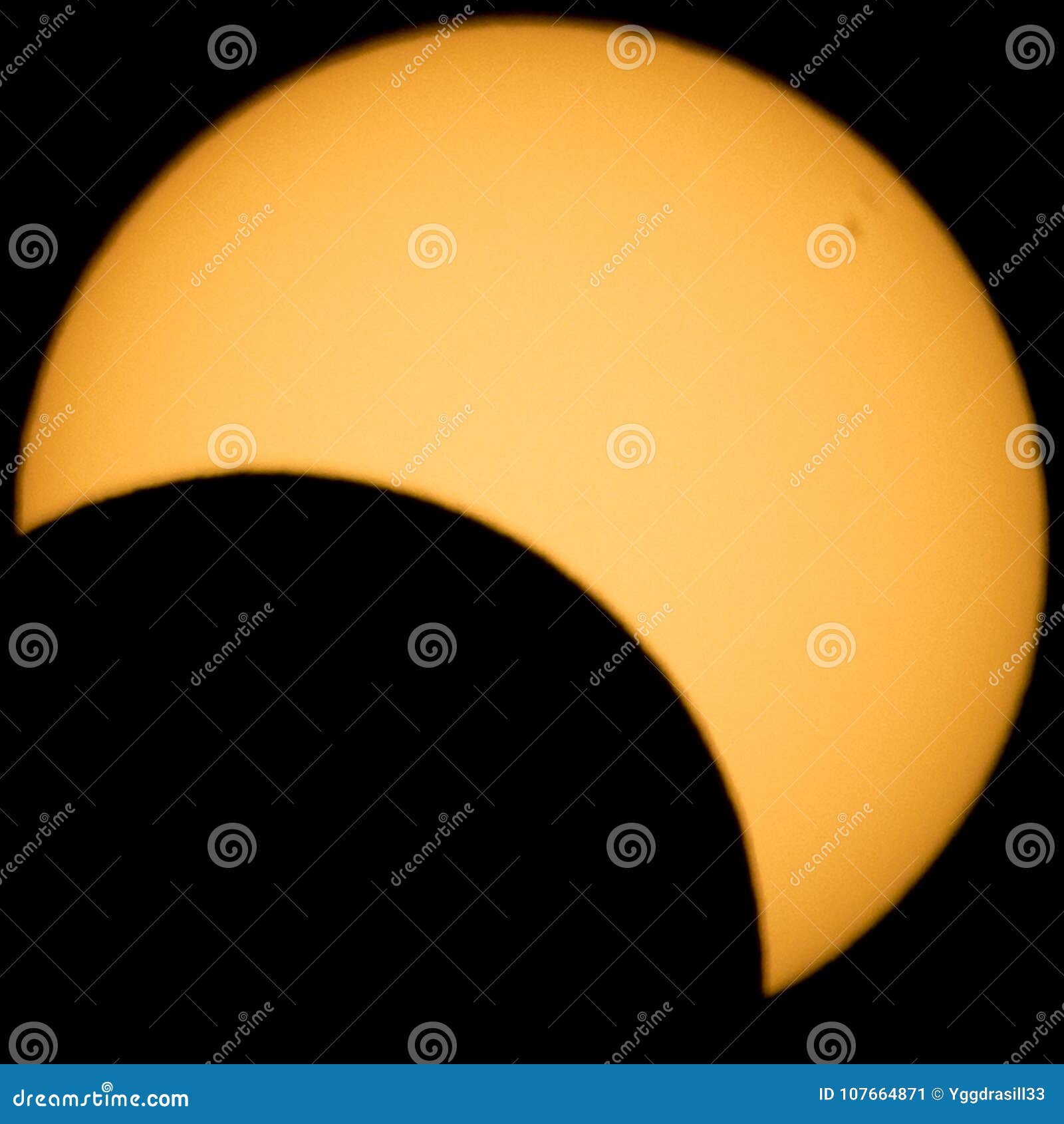 Partial eclipse of the sun stock image. Image of orange - 107664871