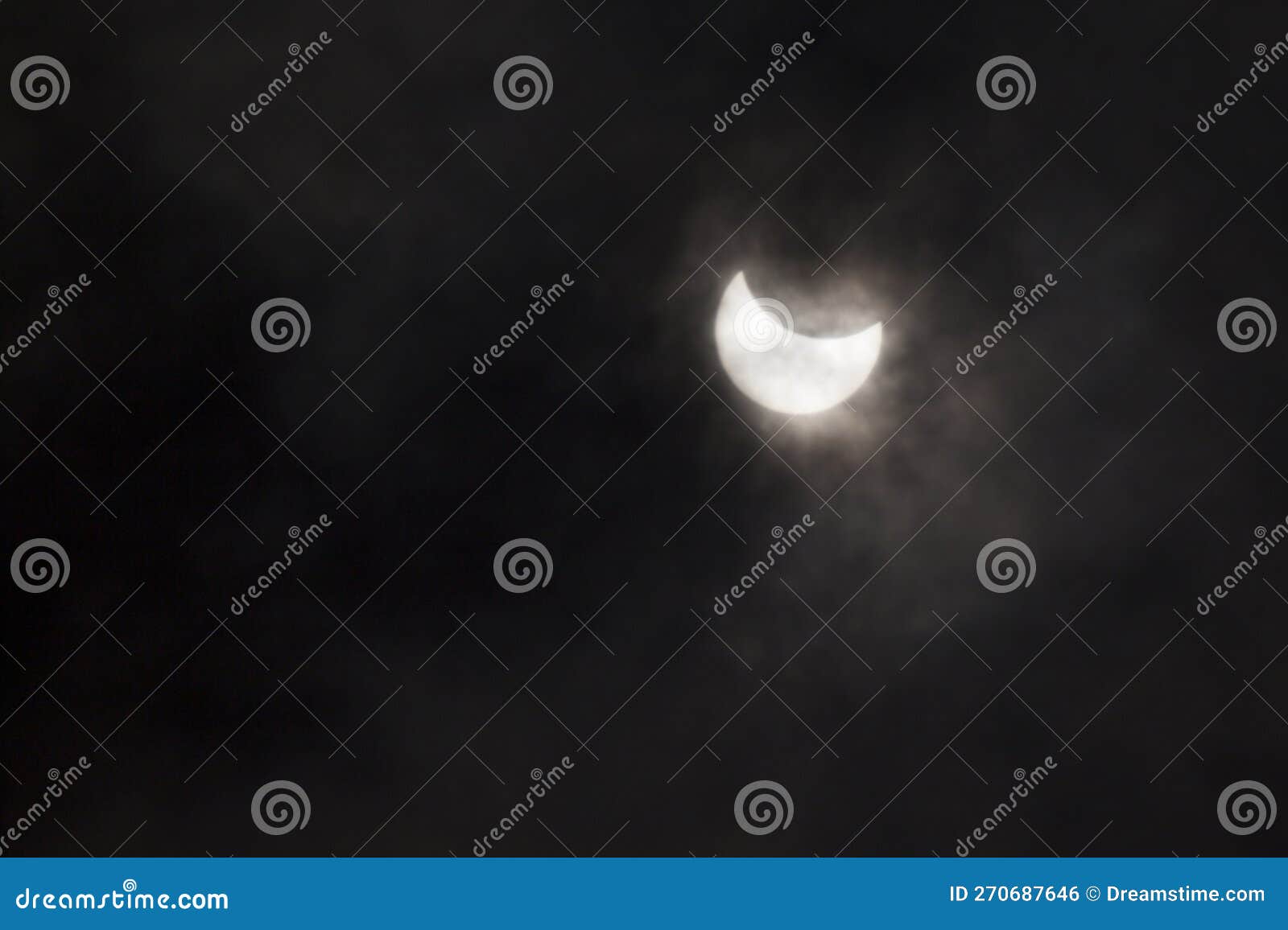Partial eclipse of the sun stock photo. Image of moon - 270687646