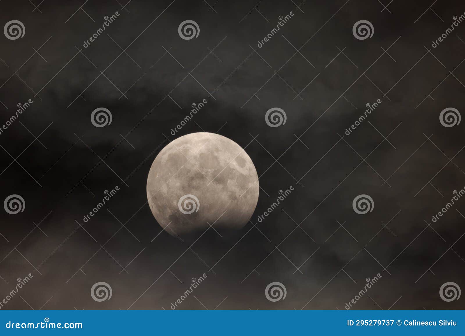 Partial Full Moon Eclipse from 28 October 2023 Stock Image - Image of ...