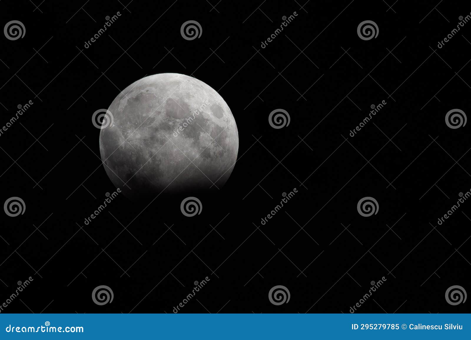 Partial Full Moon Eclipse from 28 October 2023 Stock Image - Image of ...