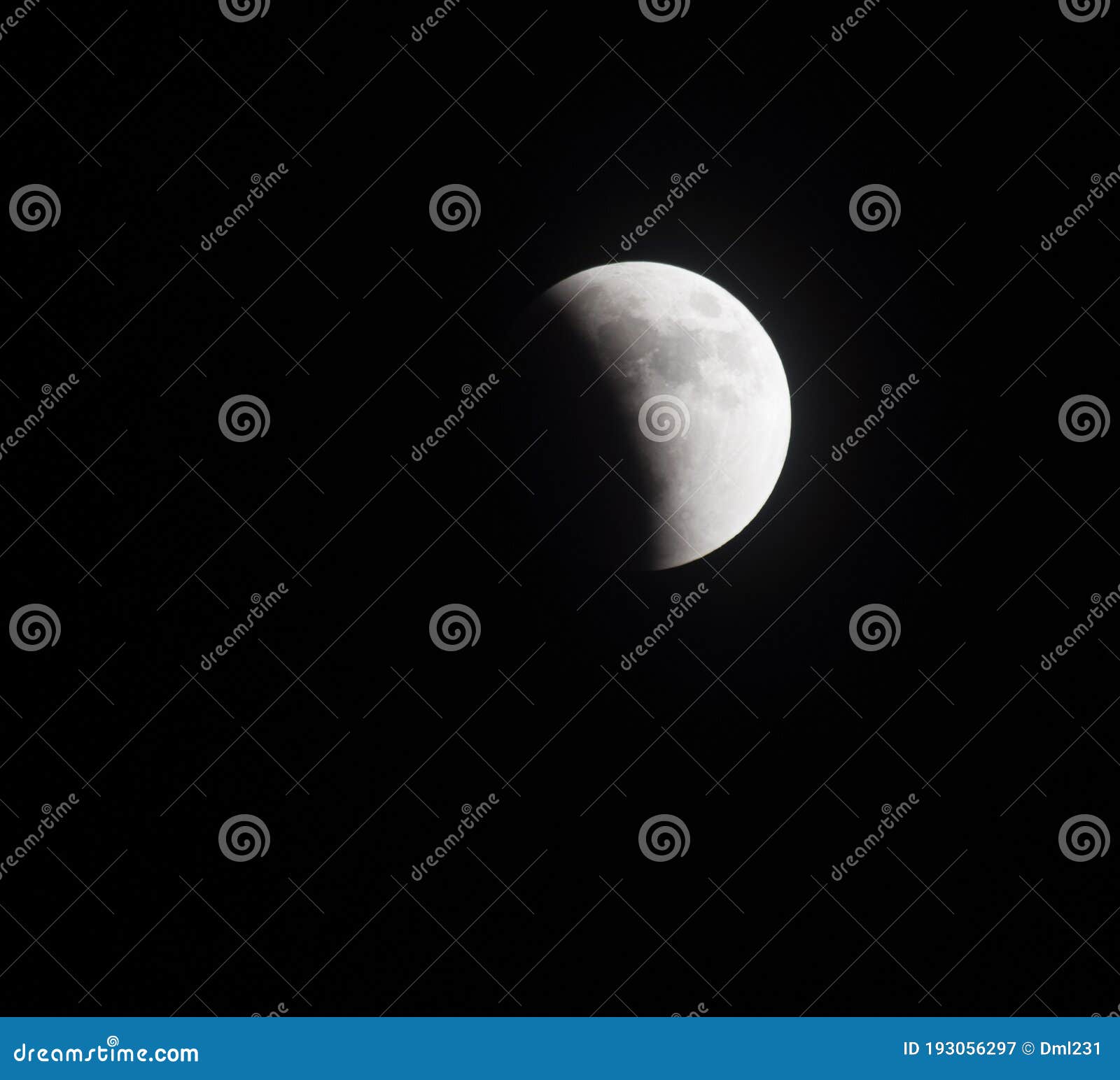 Partial Lunar Eclipse from Imperfect Alignment Stock Image - Image of ...