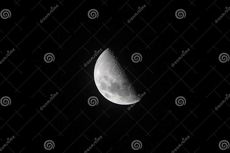 Partial Moon Closeup stock photo. Image of astronomy, night - 8410114