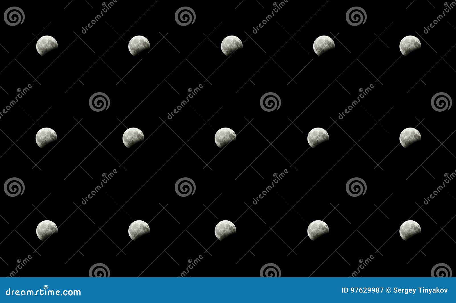 Partial Moon Eclipse in Night in Summer Stock Image - Image of solar ...