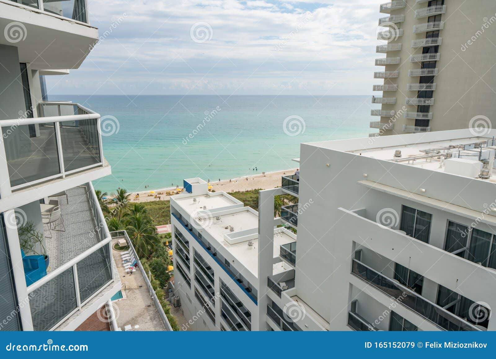 Buildings Of Miami, Beautiful Florida Skyline Stock Photo ...
