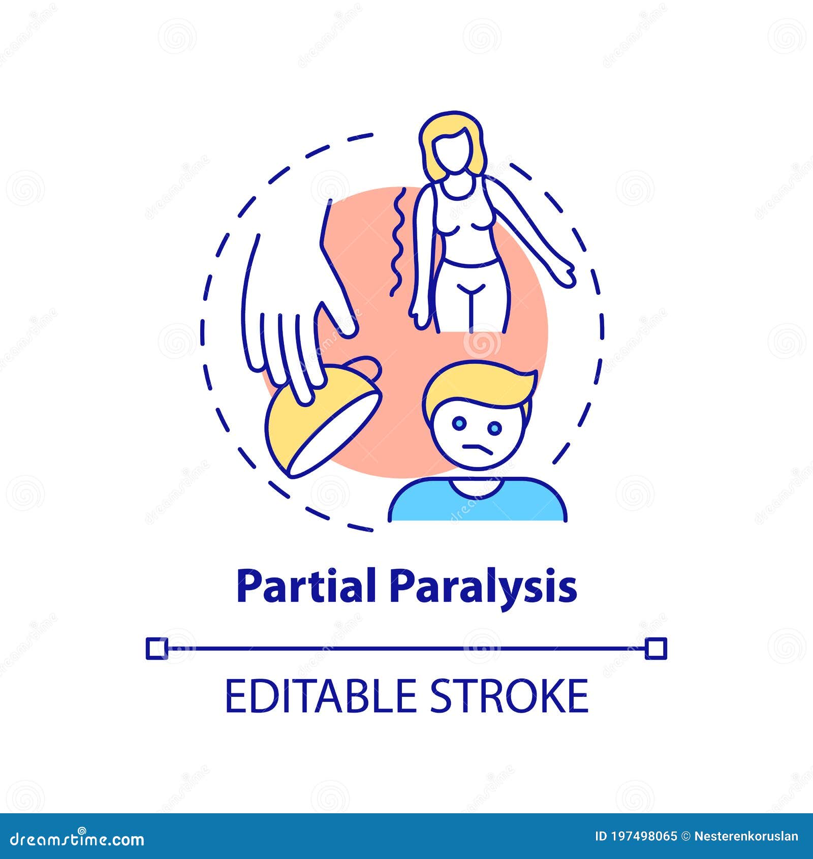 Partial Paralysis Concept Icon Stock Vector - Illustration of icon ...