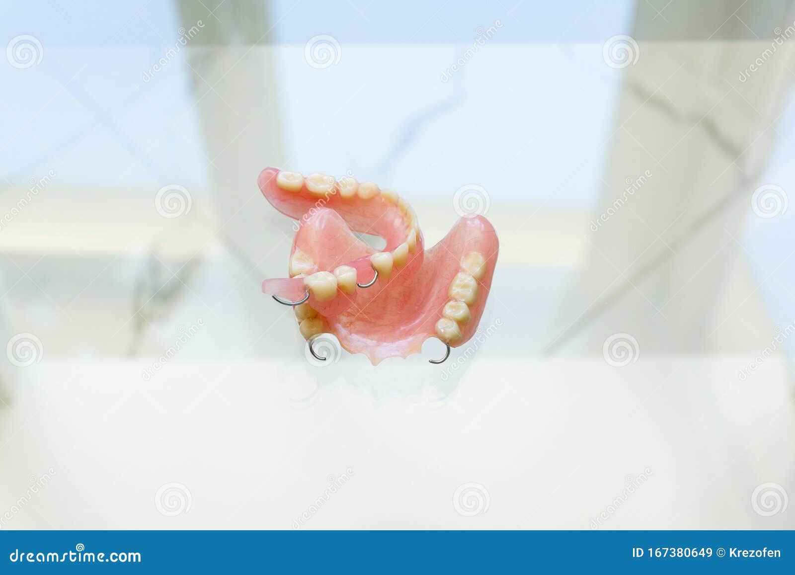 Partial plate denture stock image. Image of plastic - 167380649