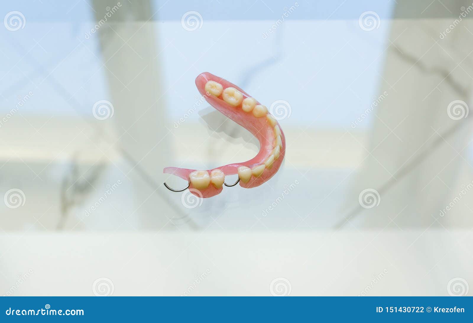 Partial plate denture stock photo. Image of custom, dentist - 151430722