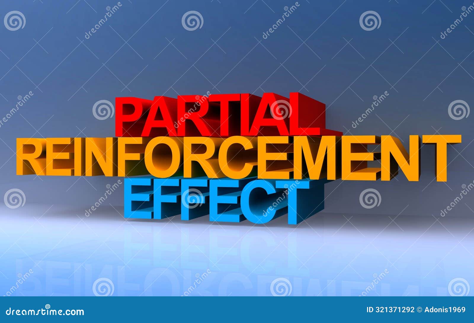 Partial Reinforcement Effect on Blue Stock Illustration - Illustration ...
