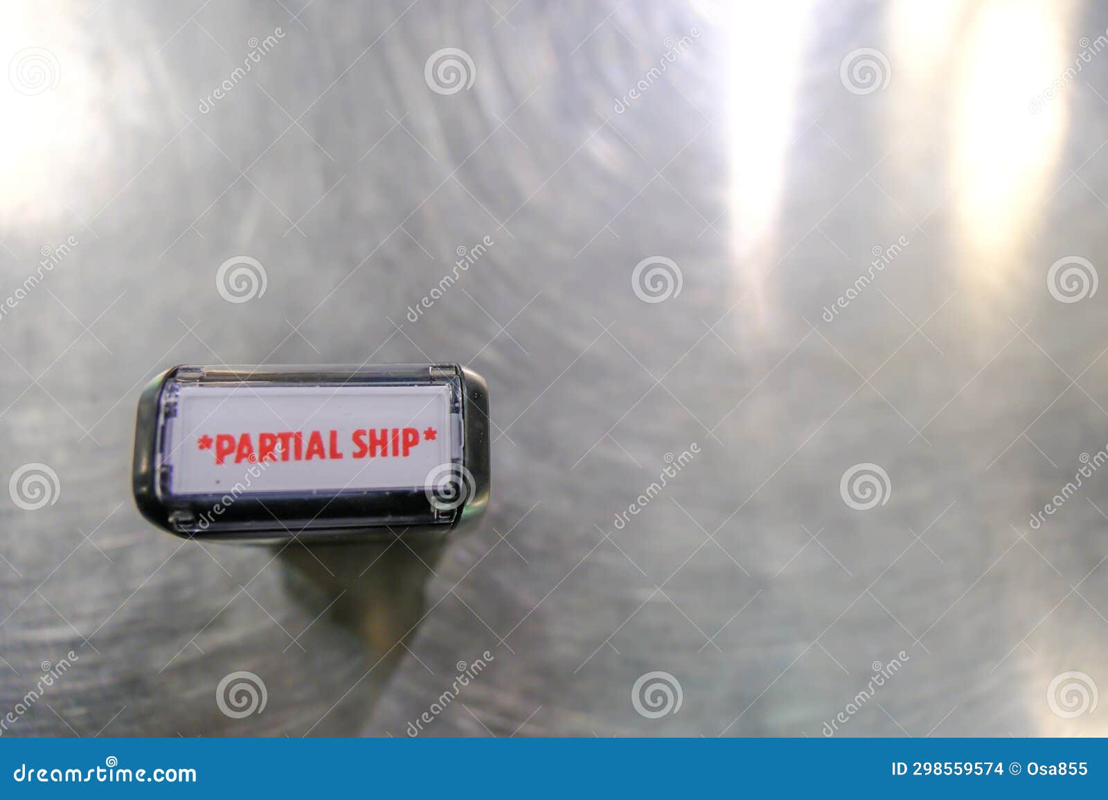 Partial Shipping Stamp To Document and Track Deliveries Stock Photo ...