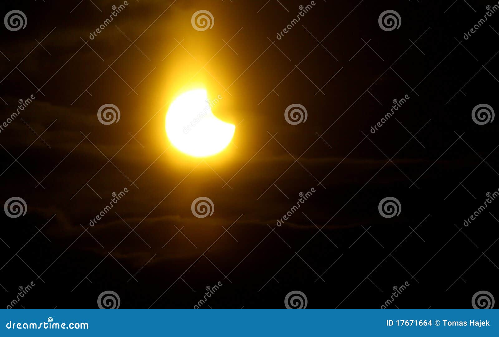 Partial solar Eclipse editorial stock image. Image of czech - 17671664
