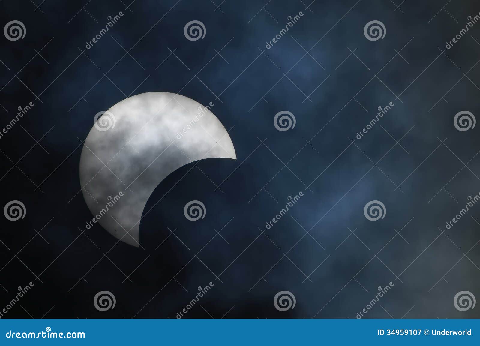Partial Solar Eclipse stock image. Image of moon, astronomy - 34959107