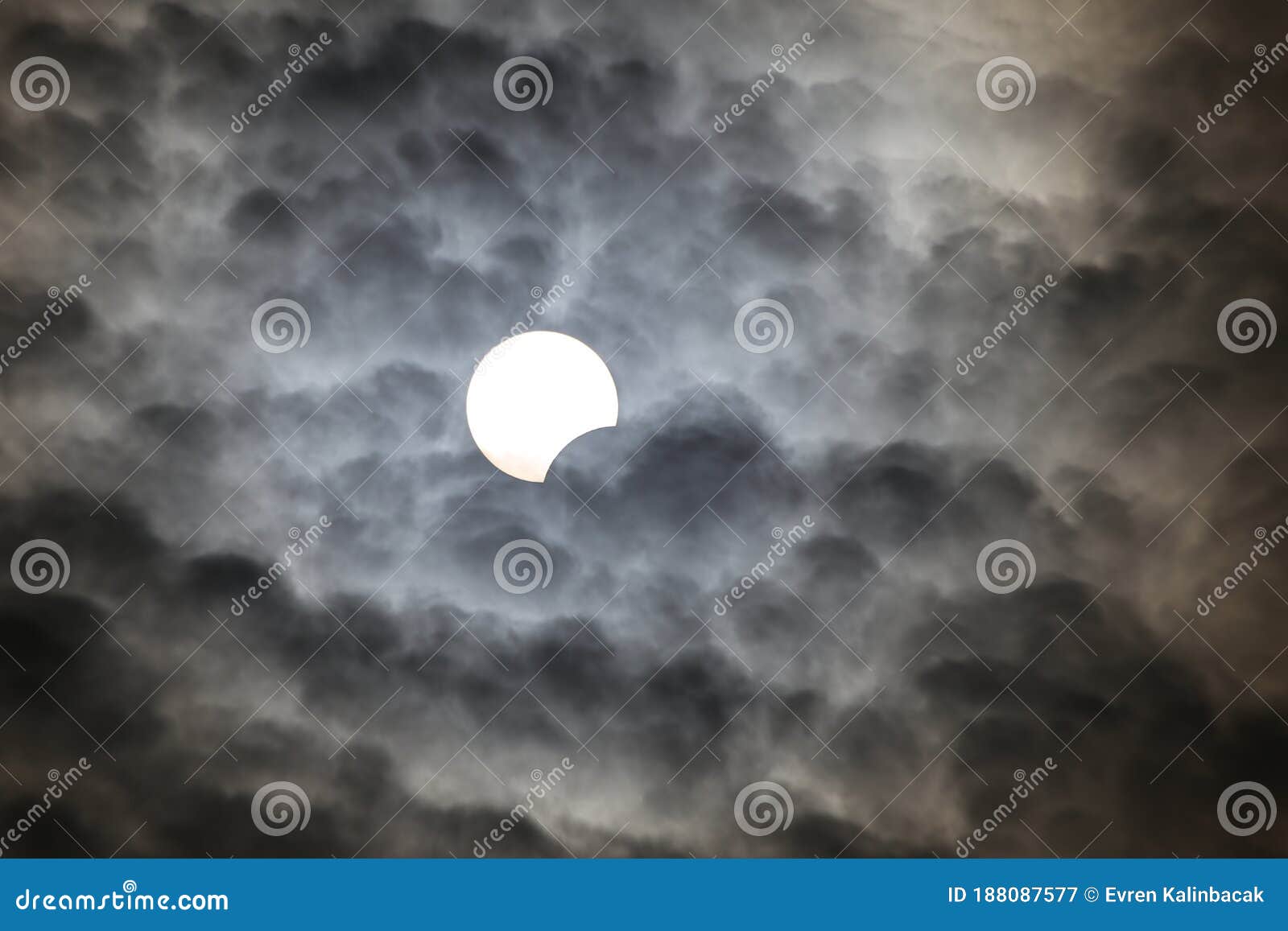 Partial Solar Eclipse in Istanbul, Turkey Stock Image - Image of black ...