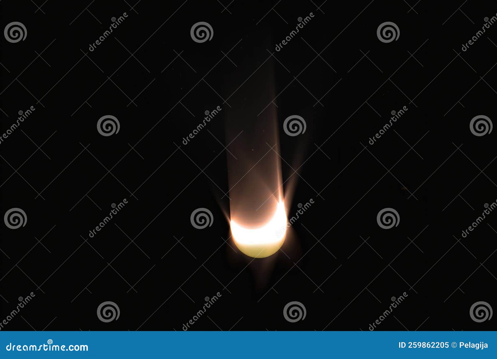 Partial Solar Eclipse. Moon Blocked Part of Sun. Rare Astronomical ...