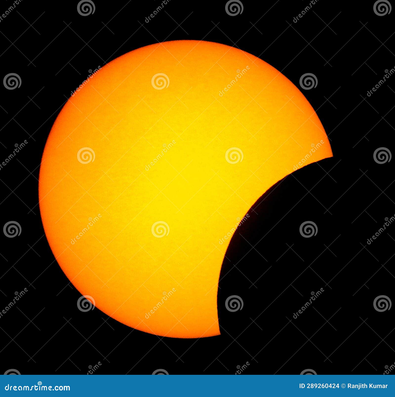 Partial solar eclipse stock photo. Image of dark, partial - 289260424