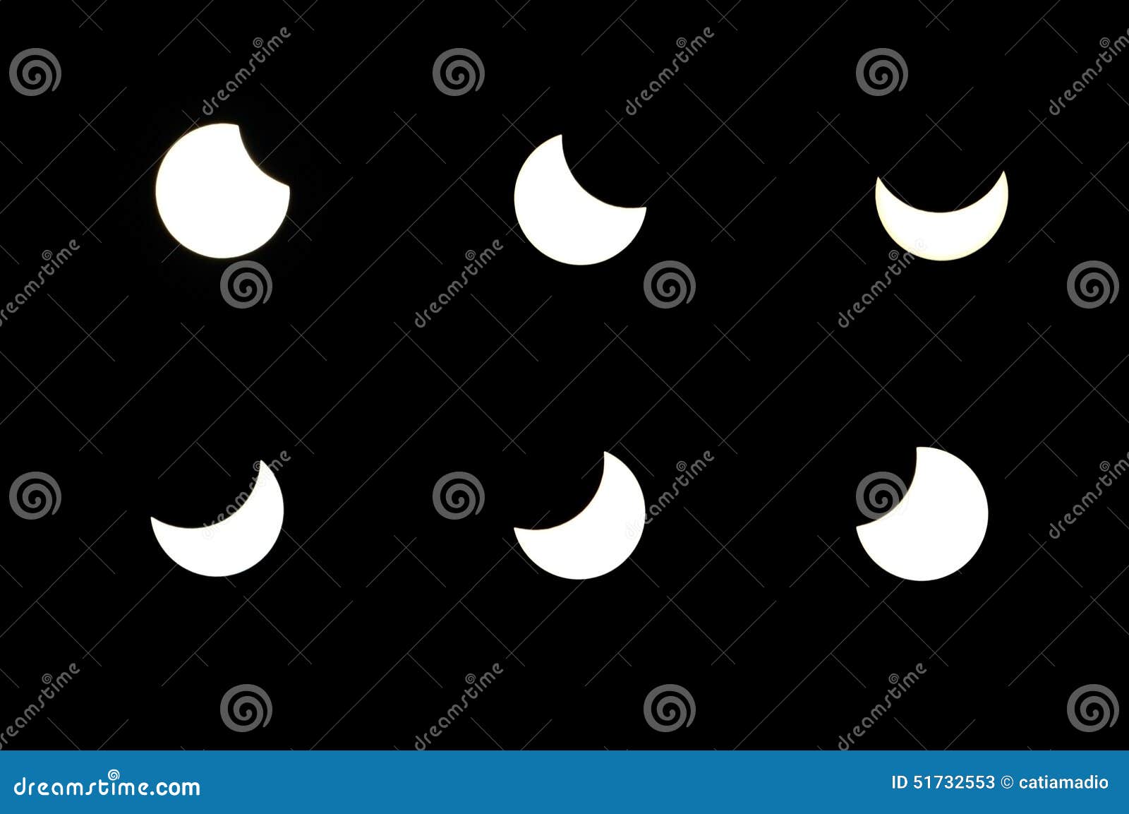 Partial solar eclipse stock image. Image of phases, astronomy - 51732553