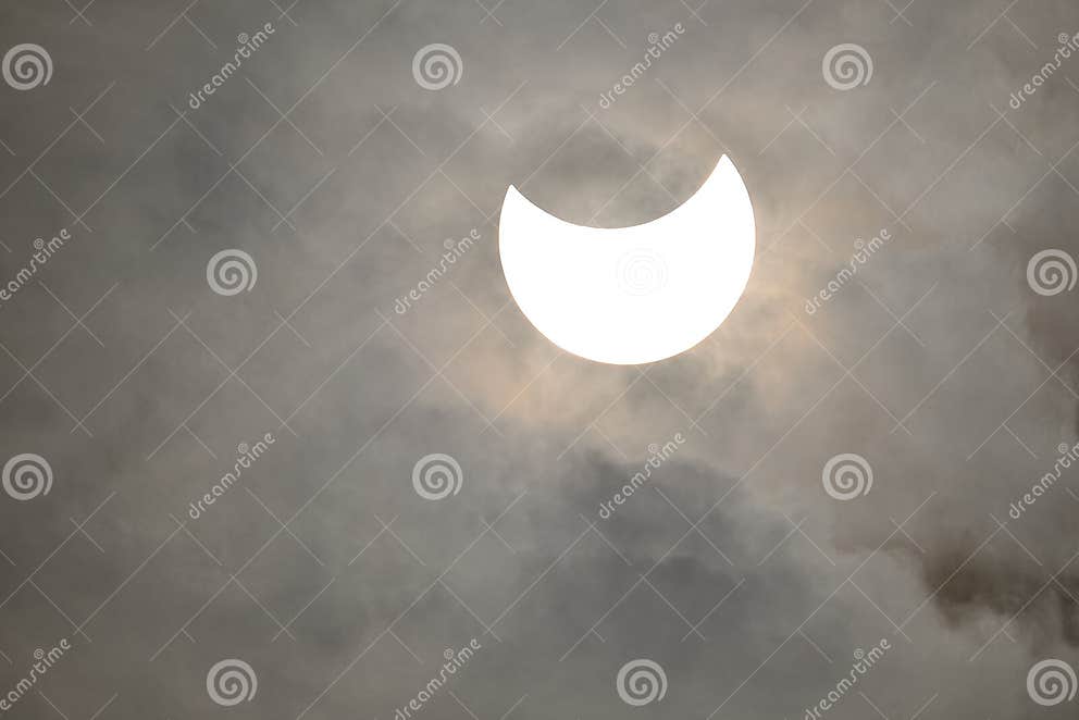 Partial Solar Eclipse, Visible from Romania. 25.10.2022 Editorial ...