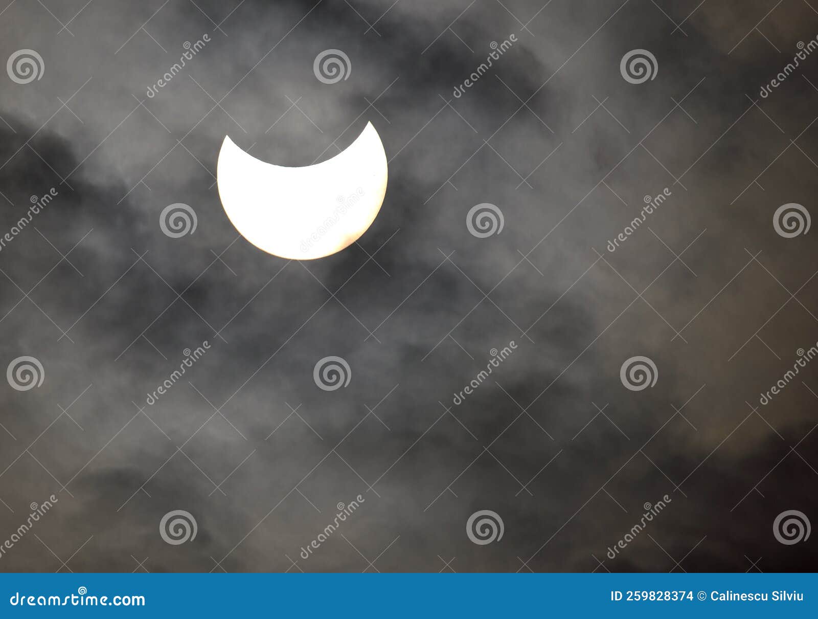 Partial Solar Eclipse, Visible from Romania. 25.10.2022 Editorial Stock ...