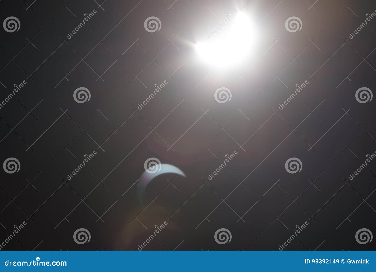 Partial Solare Eclipse Over Dallas Texas Stock Image - Image of obscure ...