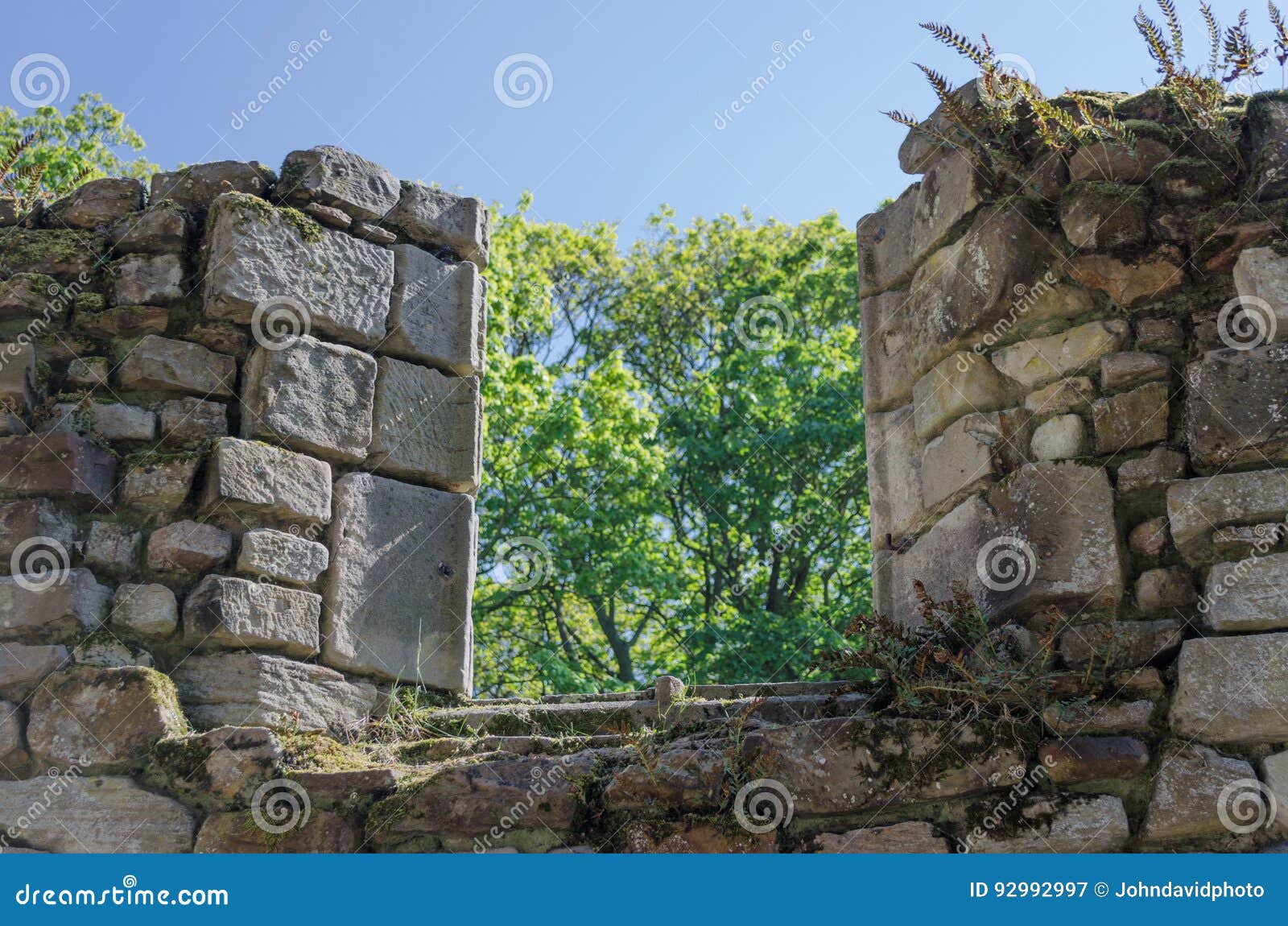 A Partial Stone Window in a Derilict Building Stock Image - Image of ...