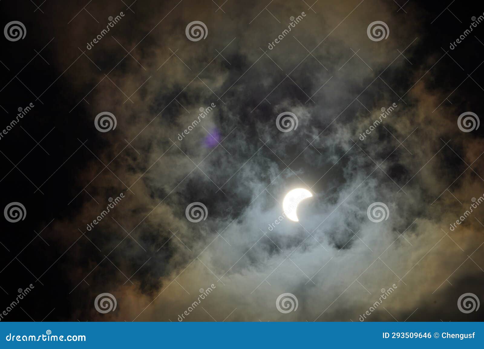 Partial Sun eclipse stock photo. Image of event, satellite - 293509646